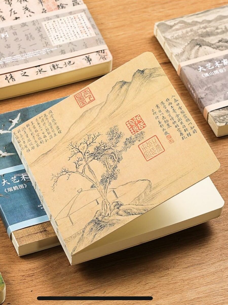 Блокнот/скетчбук (с открытым корешком) из серии "Китайское искусство", Чувства, рождающиеся с приходом весны