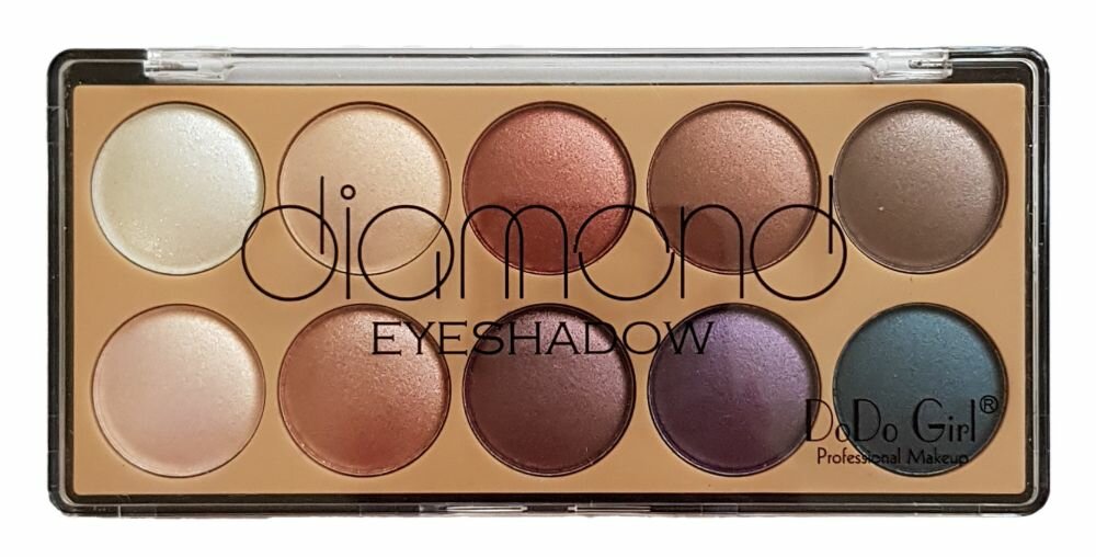 Палетка теней для глаз DoDo Girl Diamond Eyeshadow, 10 оттенков, набор 01