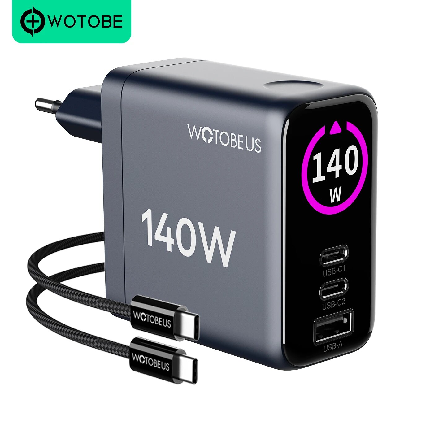 140W USB-C Зарядное устройство WOTOBE US Plug