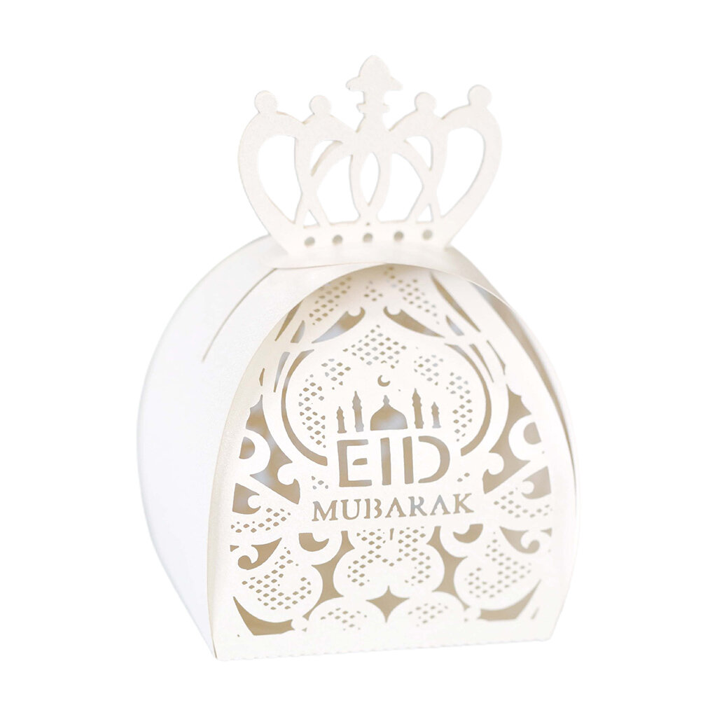 100шт Mubarak Candy Box Crown Ramadan Kareem Подарочные коробки для Исламского мусульманского фестиваля