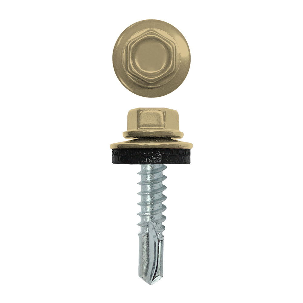 Саморез Кровельный Слоновая Кость 5,5 x 19мм RAL1014 (50 шт)