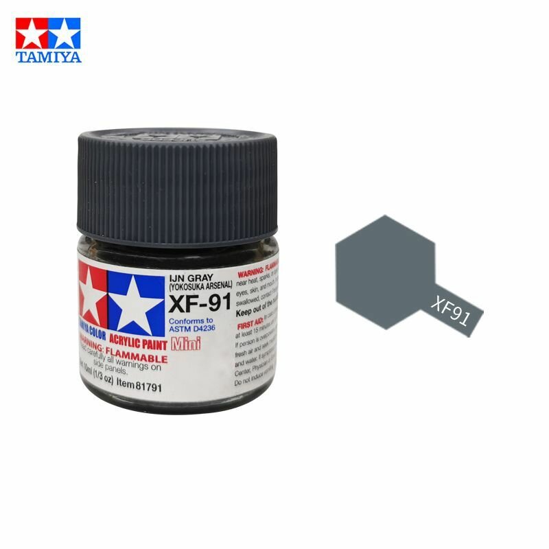 Tamiya XF1-XF93 Покраска моделей Водяной лак матовый 10 мл