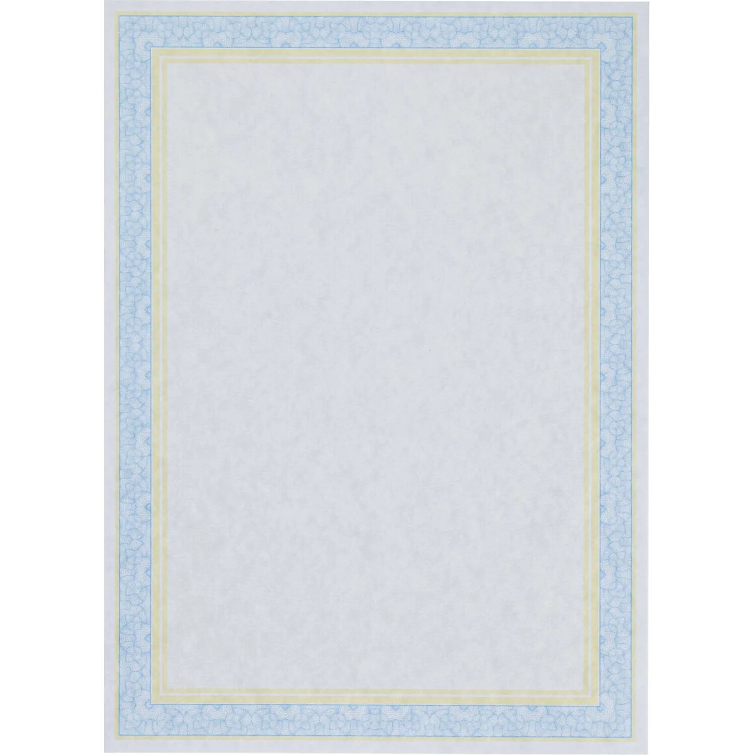 Сертификат-бумага А4 Attache 50 шт/уп двойная рамка бирюза + оранжевая ID11