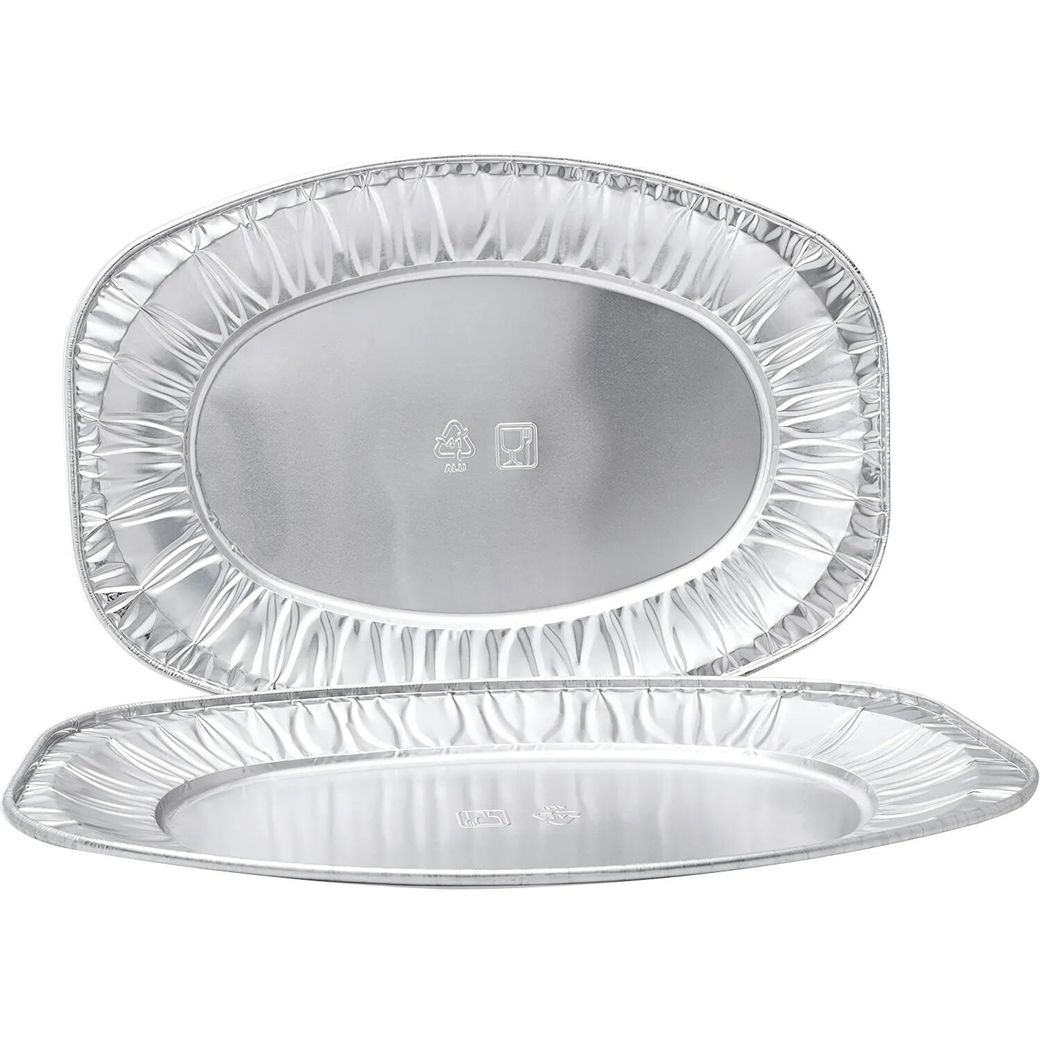 Поднос алюминиевый 351x235x25 мм, объем 1200 мл (410-011) 25 шт/уп