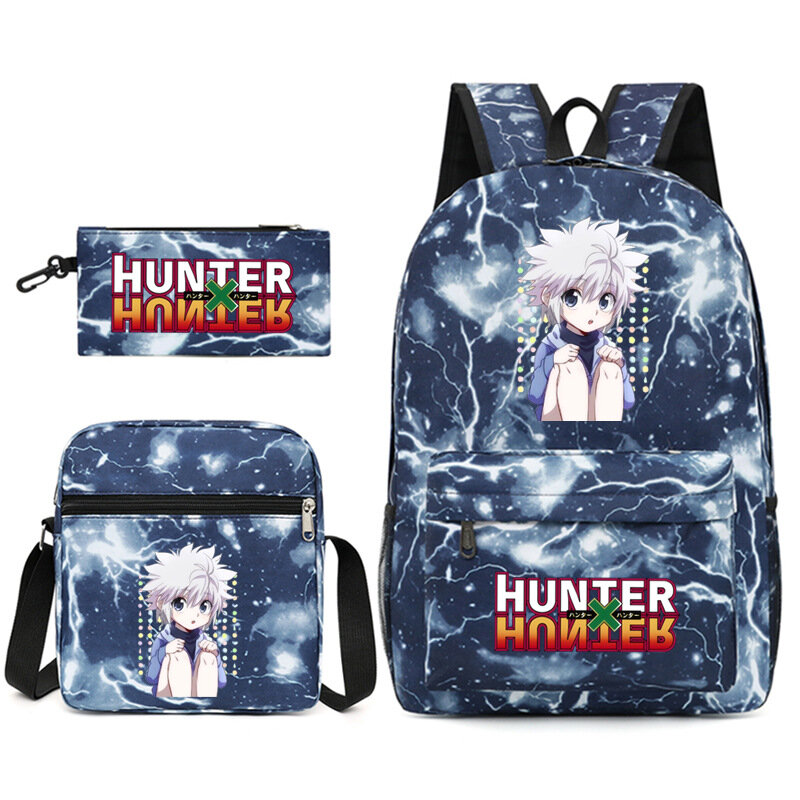Постоянные мужские и женские рюкзаки Hunter HUNTER x HUNTER, школьные сумки, комплект из трех предметов, рюкзак, дорожная сумка