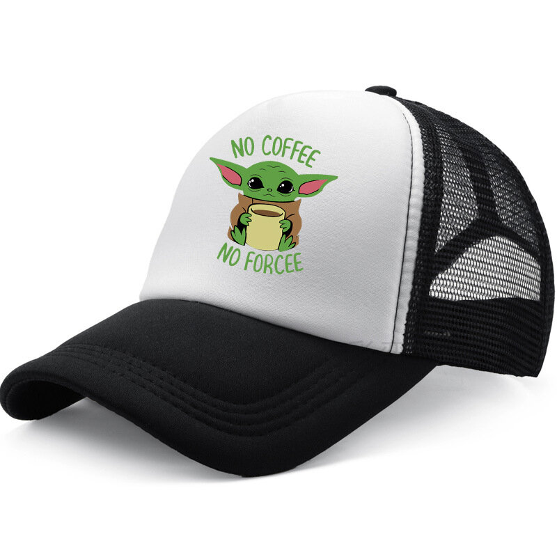 Трансграничная новая детская кепка Йода, анимационная сетчатая кепка с периферией, спортивная дышащая милая бейсболка, фуражка