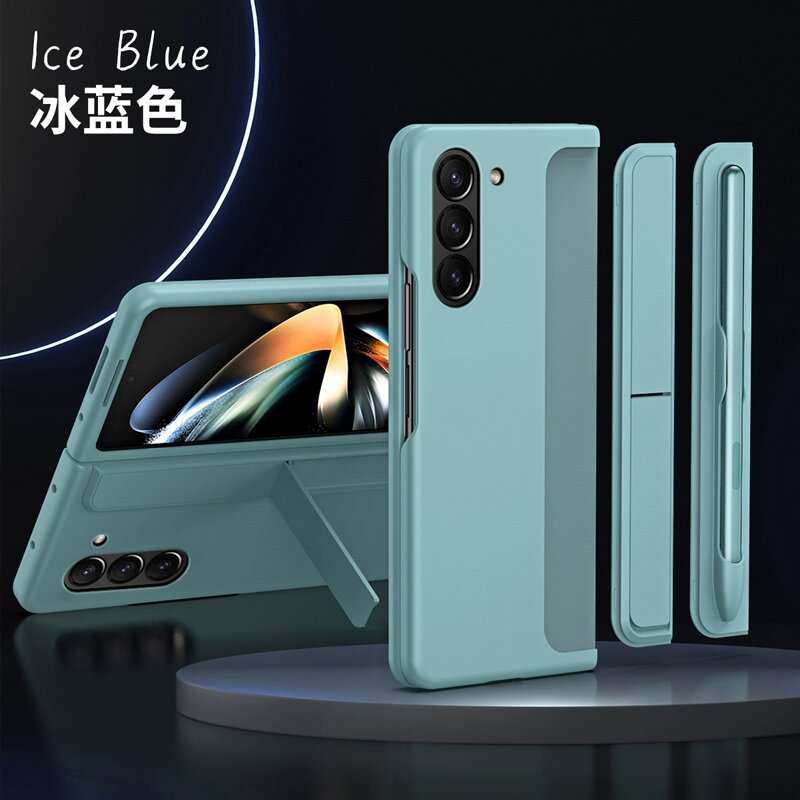 Galaxy Z Fold5 жесткий чехол 2 в 1 с подставкой и отсеком для ручки в ледяном синем