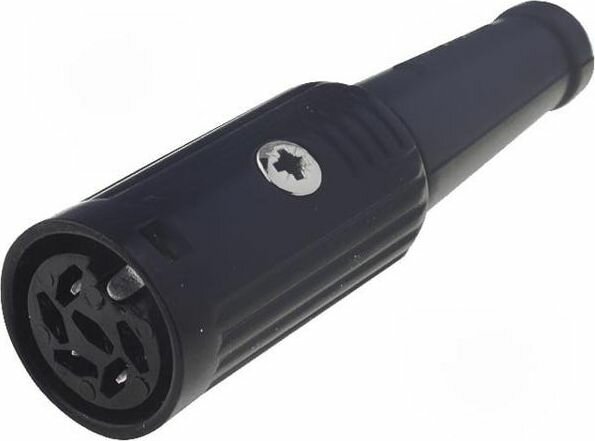 Вилка DEL-TRON PRECISION 601-0510 DIN "мама" PIN 5 конфигурация выводов 240 град. прямой на провод 1шт