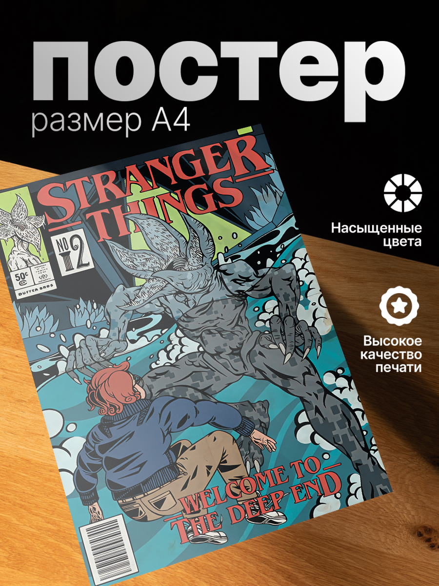 Постер ZEKEKS Очень странные дела, на стену, без рамы, 29x21 см, цифровая печать