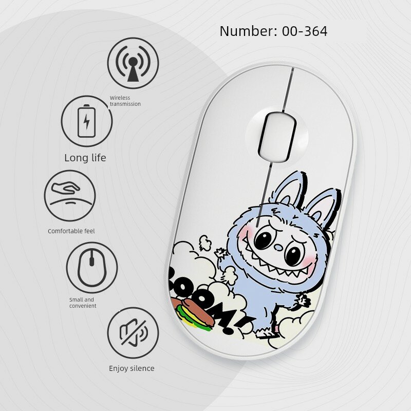 Беспроводная мышь Labubu для ноутбуков, Bluetooth, бесшумная, для офиса, подходит для Apple Mac Pro, iPad, Huawei, Shu