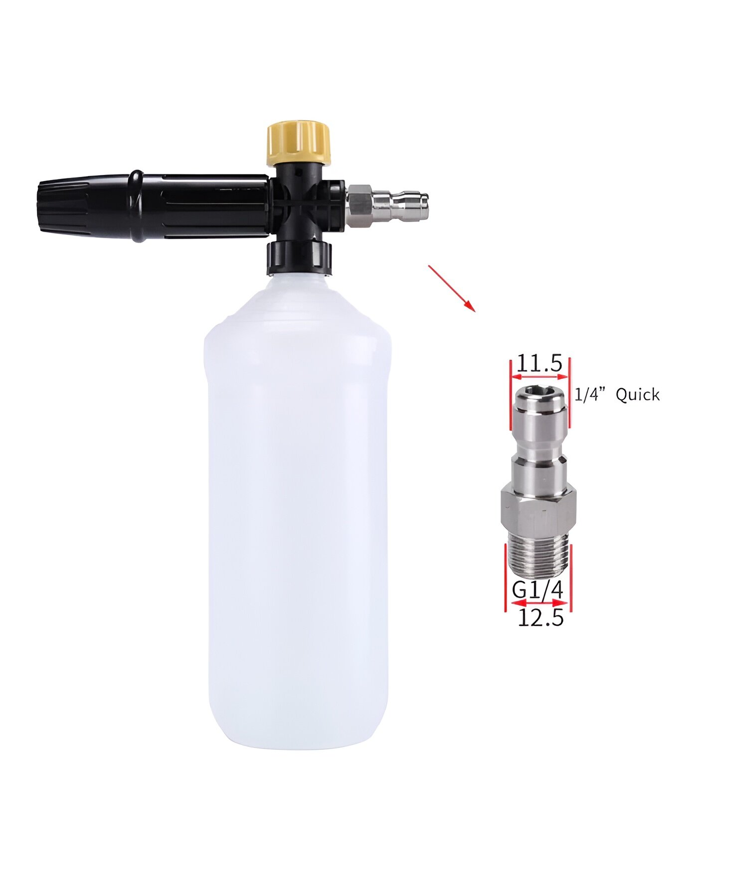 Пеногенератор, для Huter, BORT PRO, профессиональный, регулируемый, 1 л