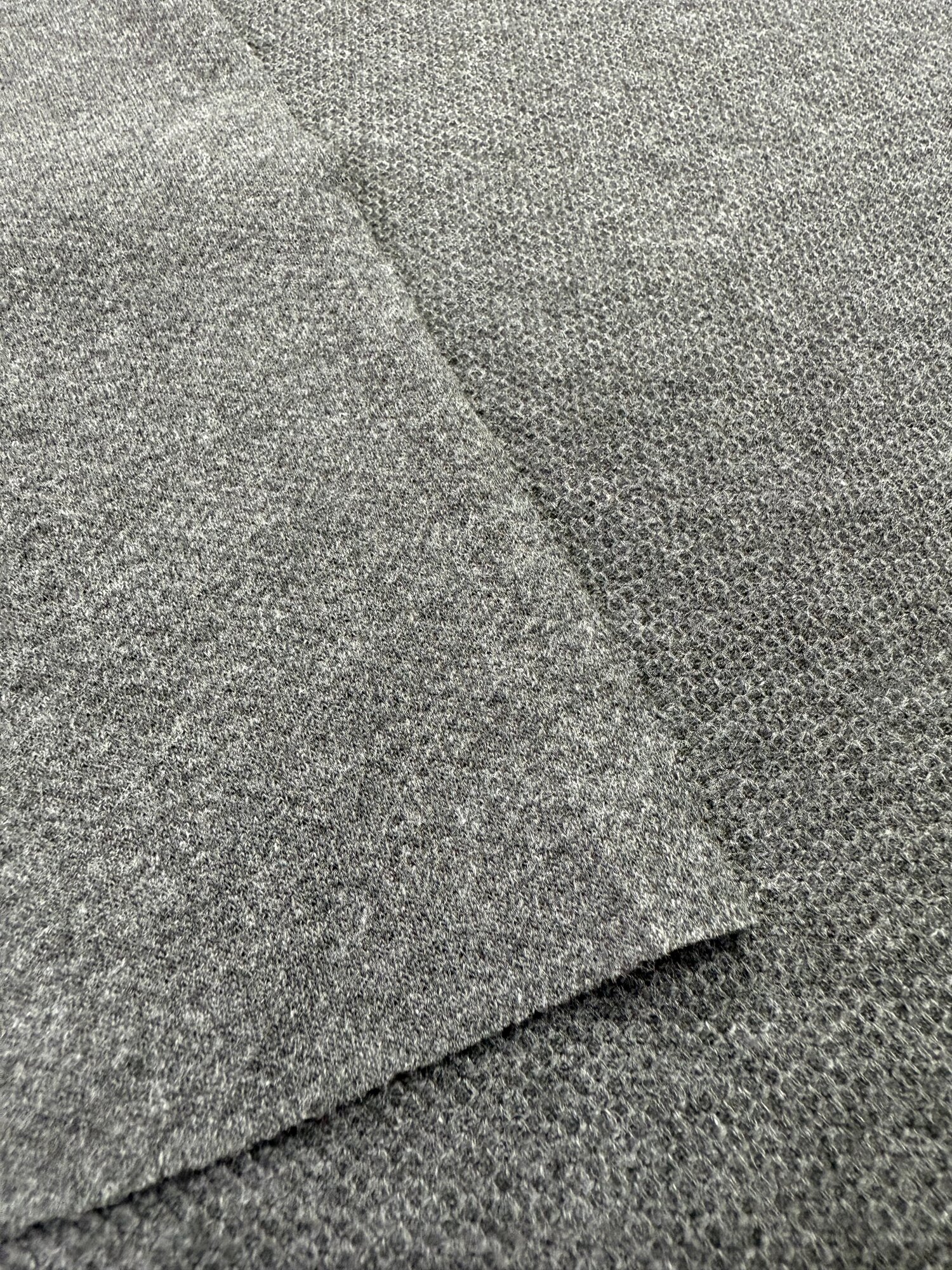 Ткань пике Лакост, хлопок-вискоза 50%/50%, Турция, плотность 220г, цвет Серый