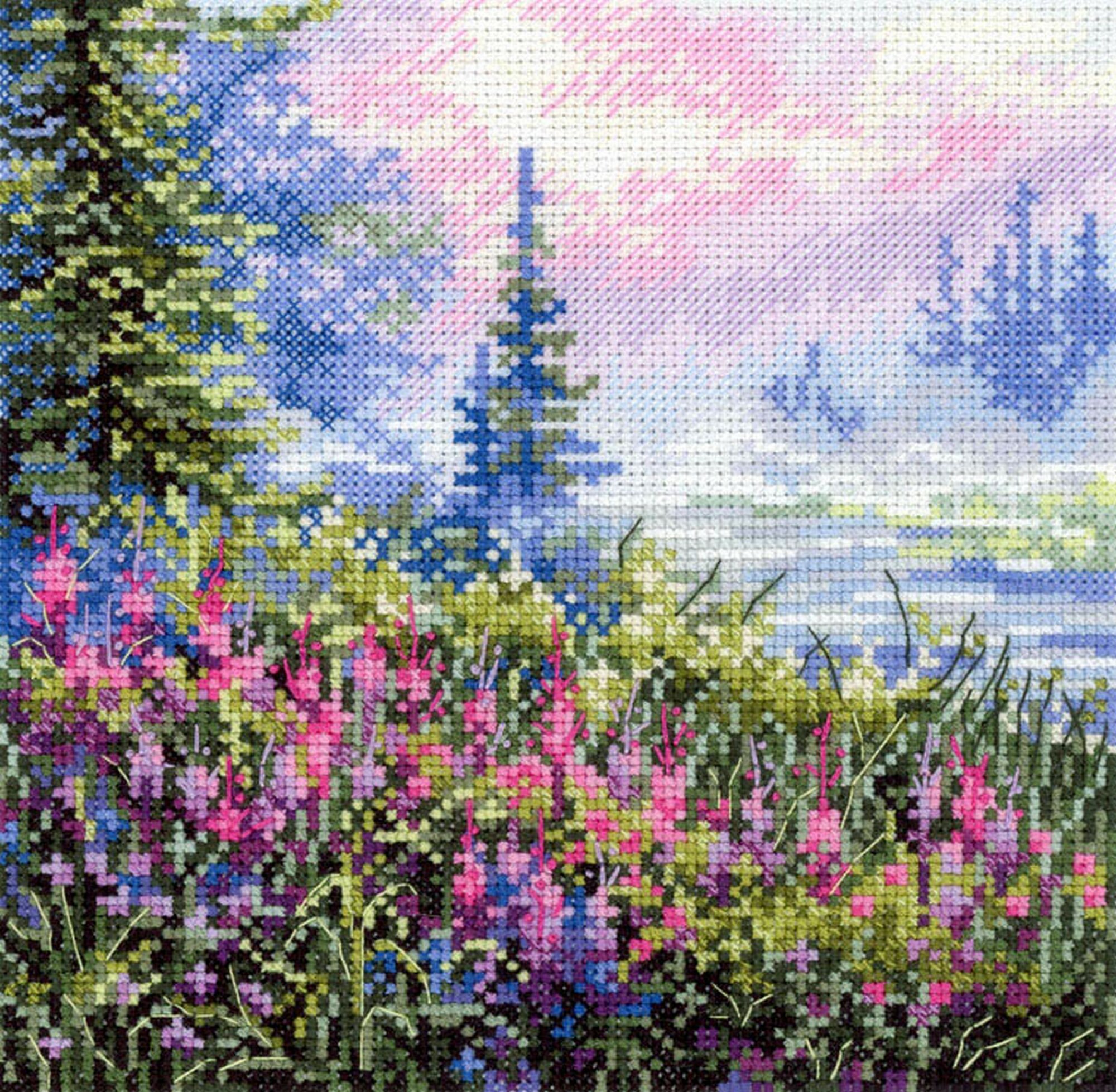 Вышивка Туманное утро 16x16 см.