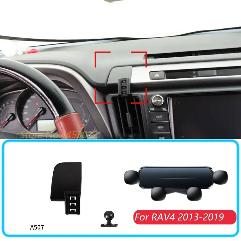 Автомобильный держатель для телефона Toyota RAV4 2013-2019 гравитационная подставка крепление горизонтальный GPS мобильный кронштейн аксессуары с основанием