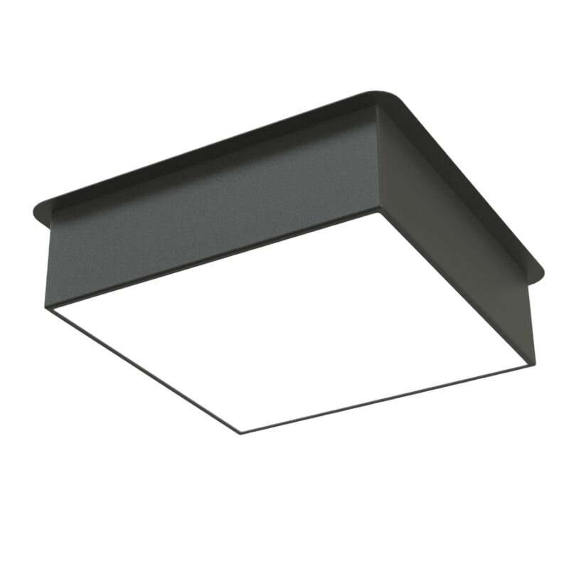 Светодиодный светильник Грильято Домино 150х150 12Вт 6500К черный