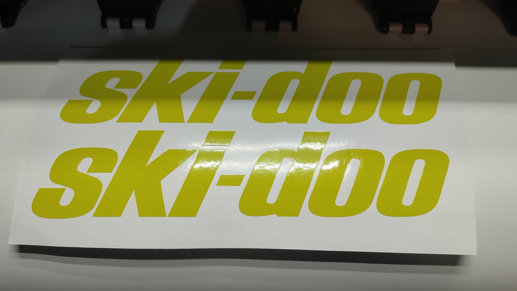 Наклейки для снегохода ski-doo BRP summit freeride (30см) 2 шт. #салатовый