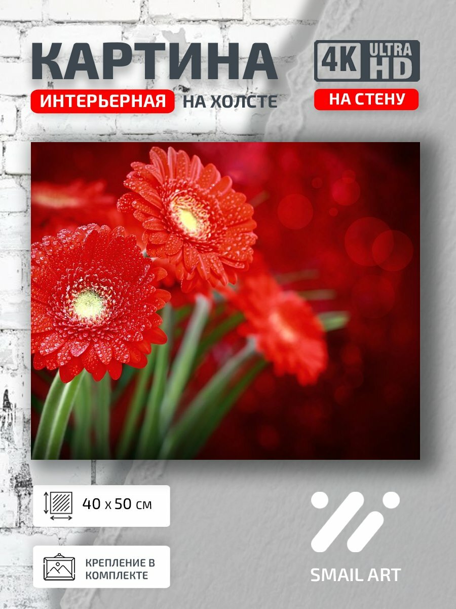 Картина на холсте интерьерная 40 на 50 на стену Капли Mood для спальни атмосфера интерьер