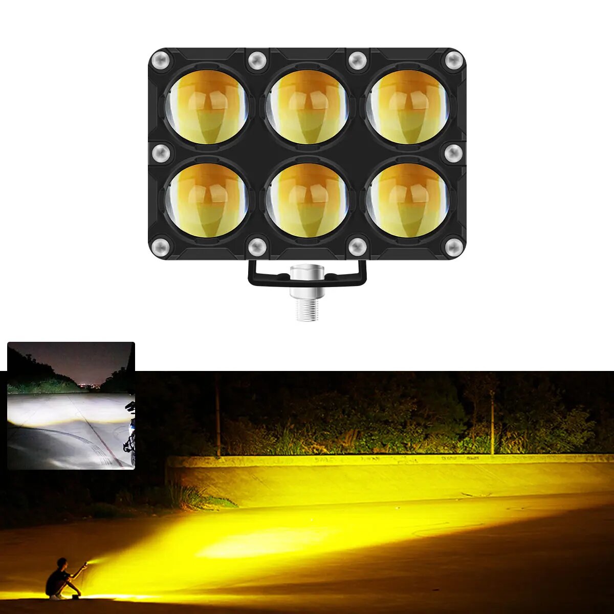 Светодиодная фара для мотоцикла 6LED switch