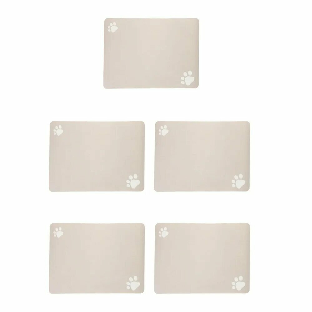 Впитывающий кофейный коврик для подачи корма и воды домашних животных из диатомита, 5 шт