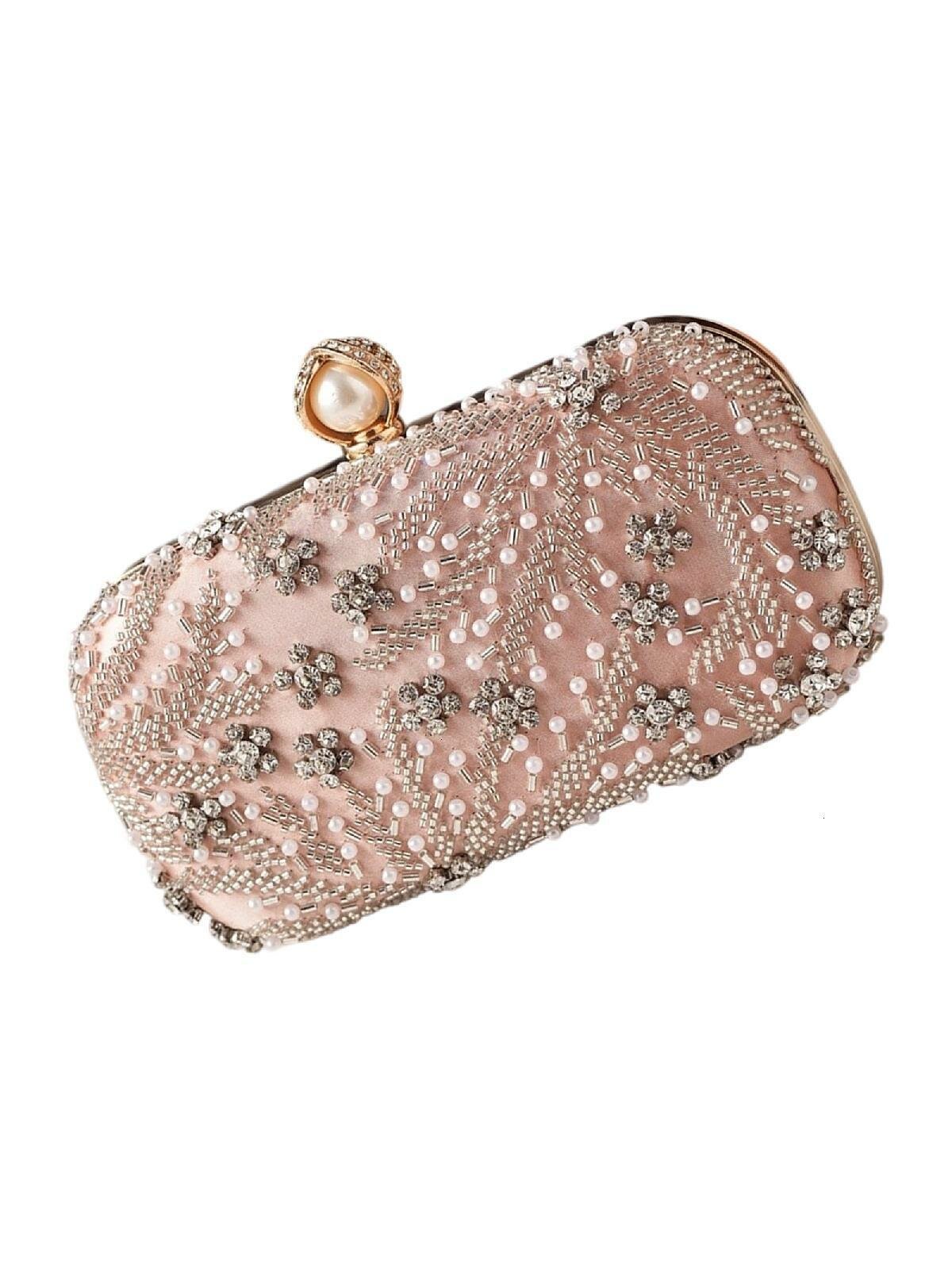 Стильная сумочка, украшенная стразами, Легкая сумочка из полиэстера для мероприятий