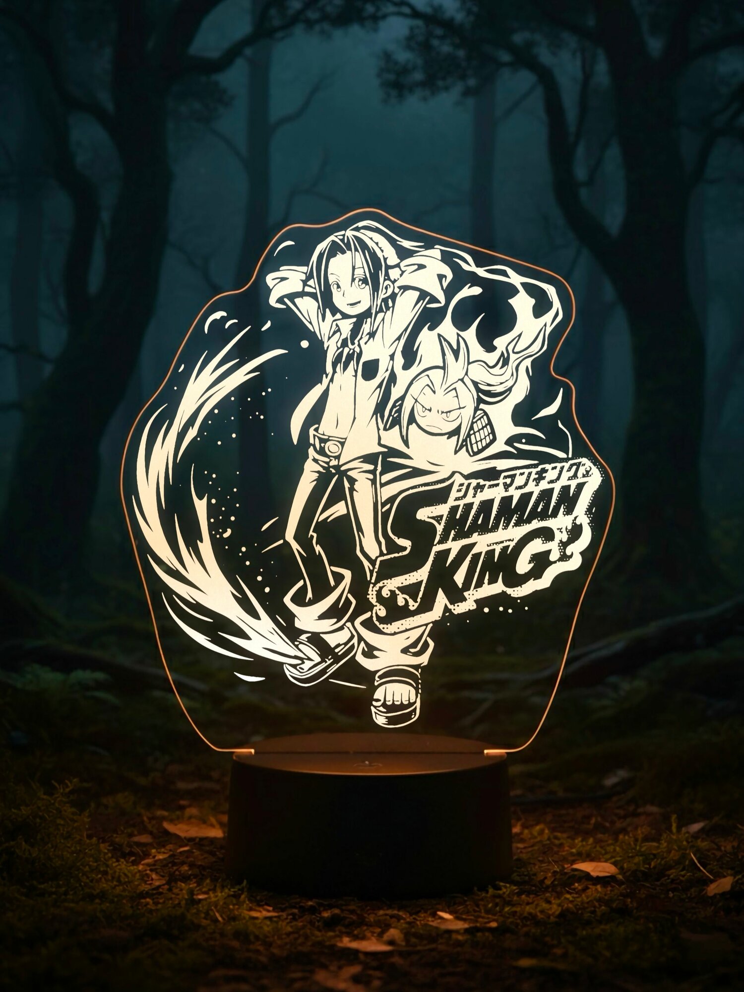 Ночник Аниме Шаман Кинг - Anime Shaman King. Подарок фанату аниме и манги — декор в комнату с любимыми персонажами, в стиле отаку и японской анимации.