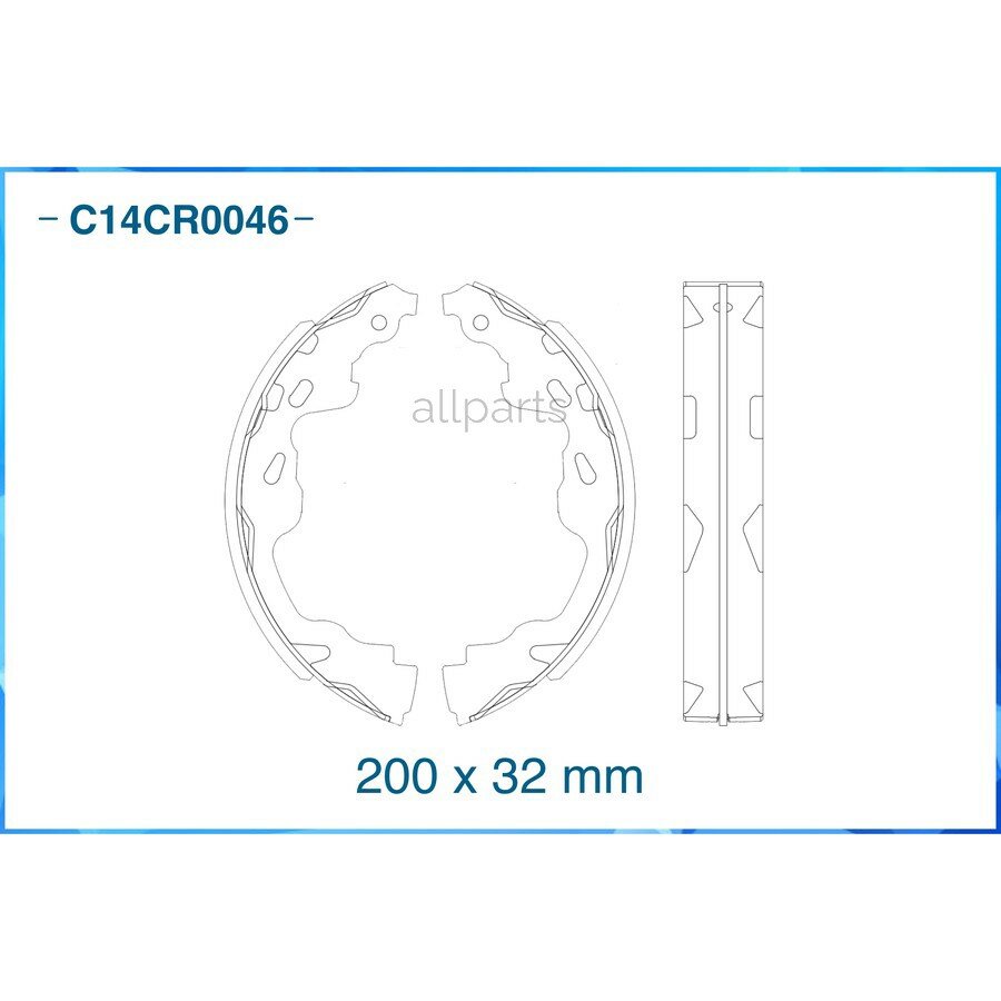 CWORKS C14CR0046 Тормозные колодки задние барабанные