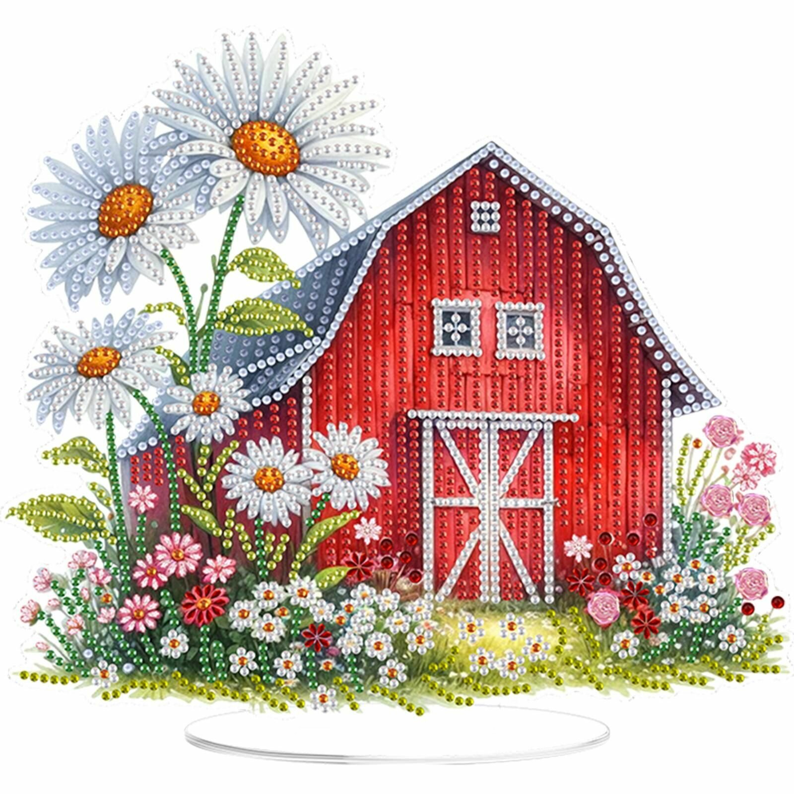 Поделка по номерам с использованием акрила, комплект с подставкой и стразами