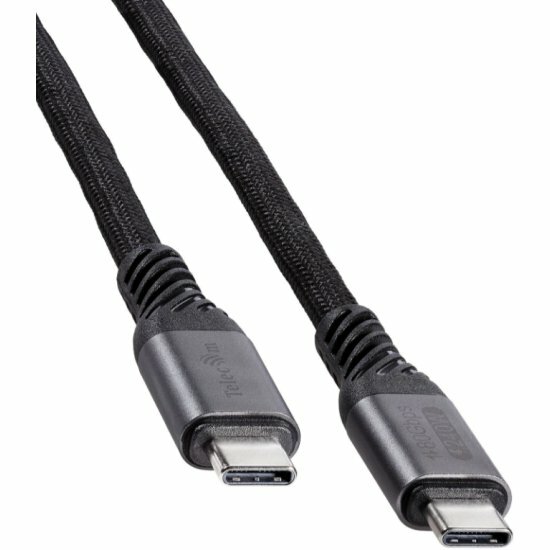 Кабель Telecom USB4 TUS855-1.5 TypeCM/CM 16K@60Hz 80GBps, PD 240W, 1.5м.