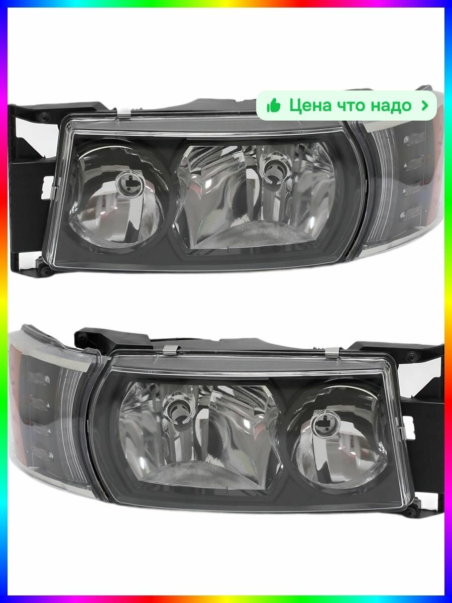 Современные черные фары для автомобилей Scania 5 серии-Фары автомобильные, нового