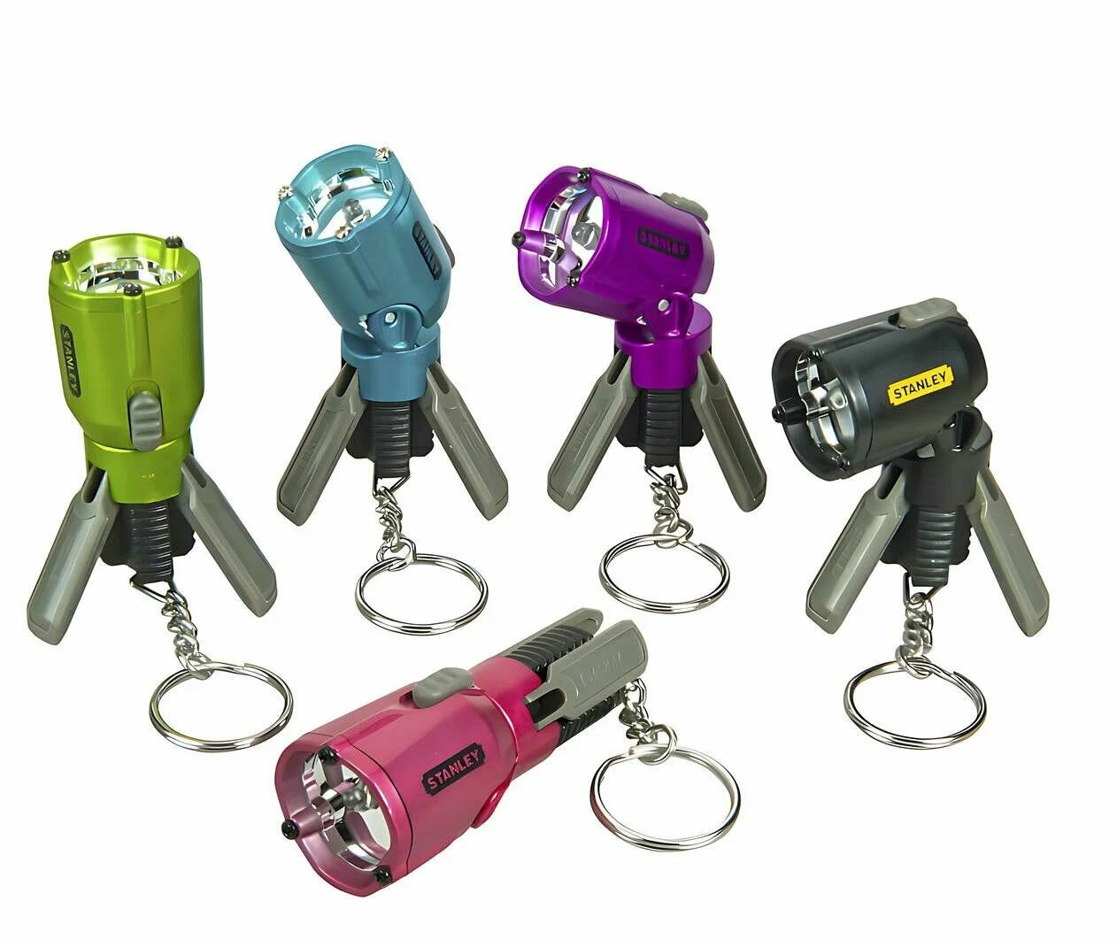 Светодиодный фонарик-брелок с мини-треногой STANLEY Coloured MaxLife Mini Tripod 1-95-393