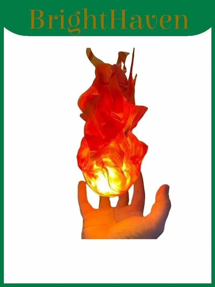 Декорация для Хэллоуина - плавающий огненный шар, тканевый материал, цвета ледяного синего, спектрального зеленого, угольного черного и