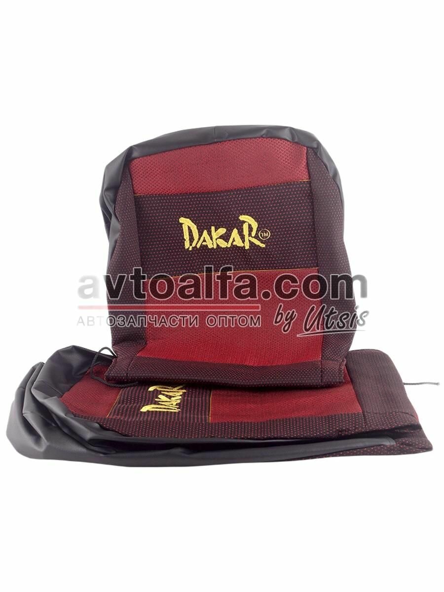 Чехол на сидения КАМАЗ высокий красный (выс.+ низк), (гобелен, иск. кожа, сетка) (ООО Качество г. Нижний Новгород)