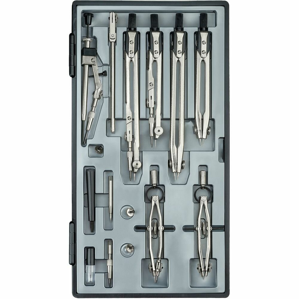 Готовальня GLOBUS 14 предметов, пластиковый пенал, россия, GLOBUS