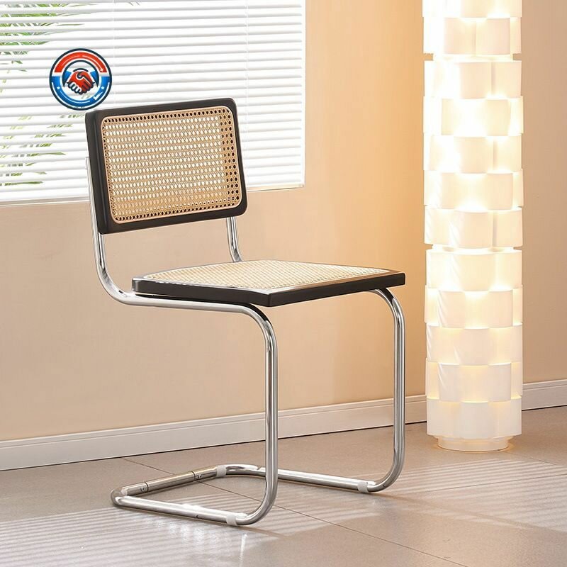 Плетёный стул из ротанга, каучуковое дерево, многоцветный, 52*46*93 см, стильный обеденный стул для кухни и террасы, прочная ротанговая мебель для дома и кафе