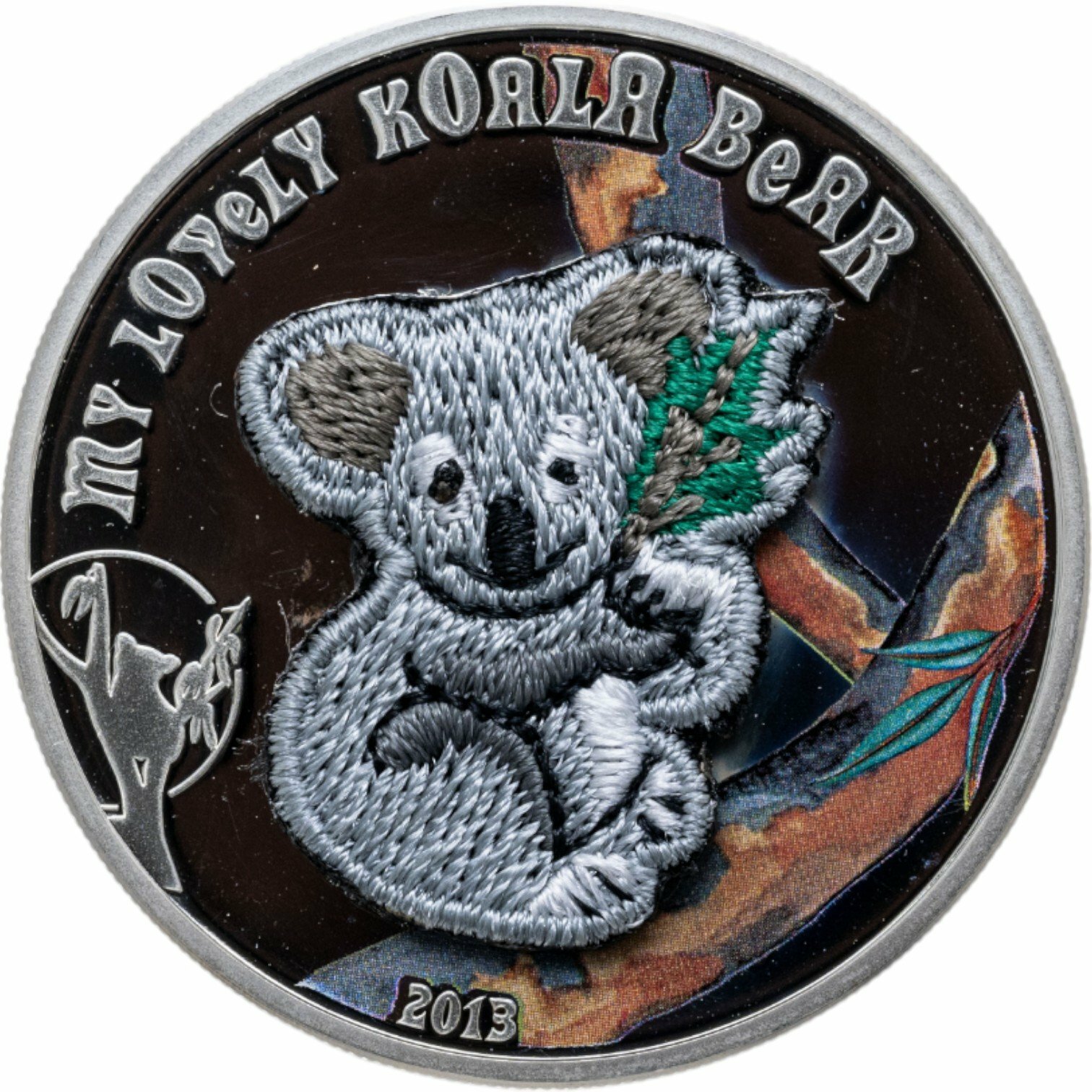 Палау 5 долларов 2013 "Плюшевый мишка Коала" с сертификатом, Серебро 925, в сохранности Proof