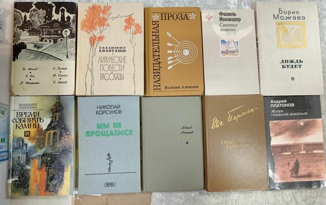 Произведения советских писателей: Солоухин, Искандер, Леонов и др. (комплект из 10 книг секонд-хенд).