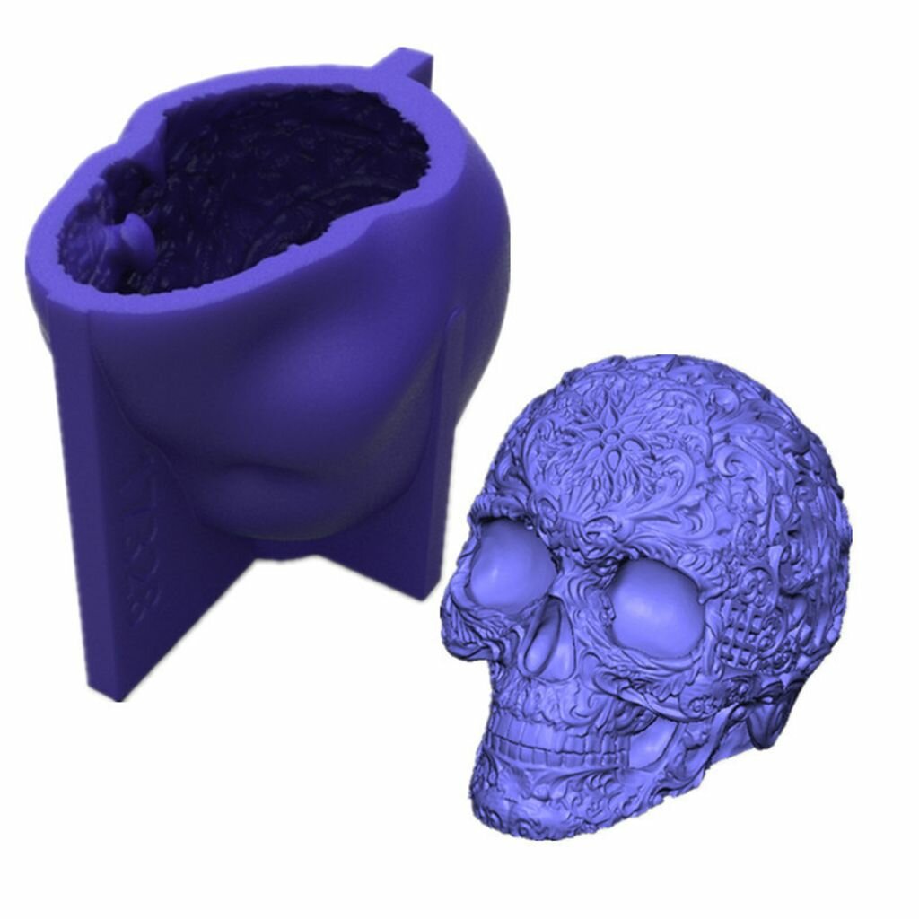 3D череп силиконовая форма — фото 1