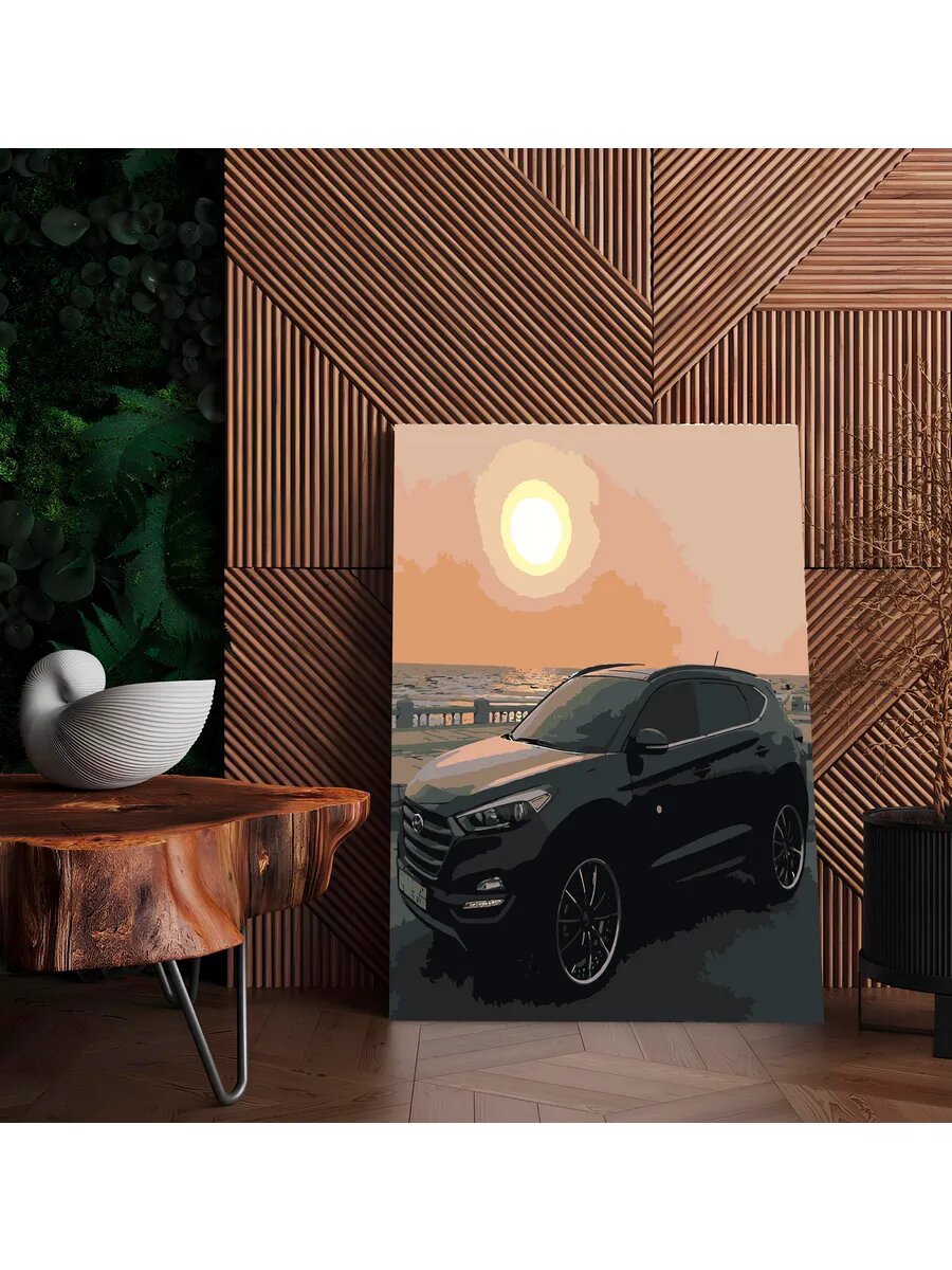 Картина по номерам Hyundai-Tucson-Машина-Джип