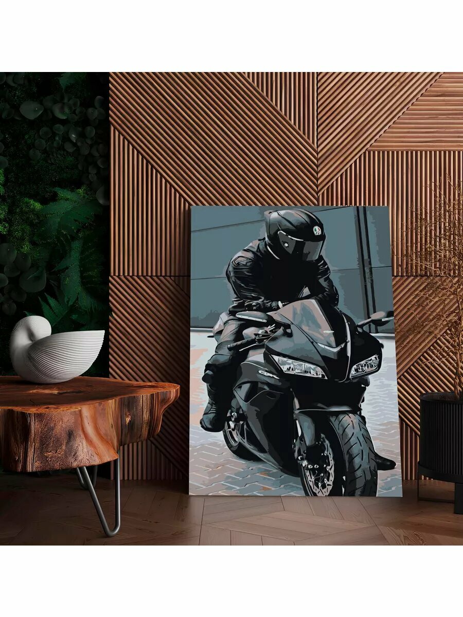 Картина по номерам мотоцикл