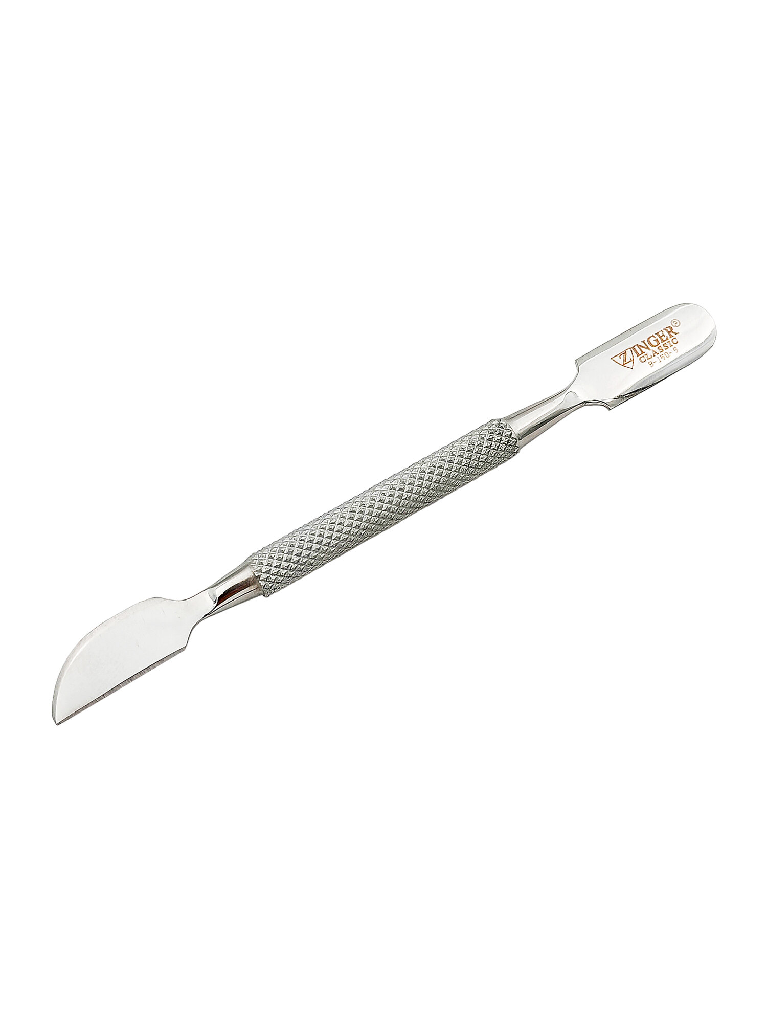 Пушер для кутикулы Zinger B-150 S, двусторонний топорик+лопатка, 10 см