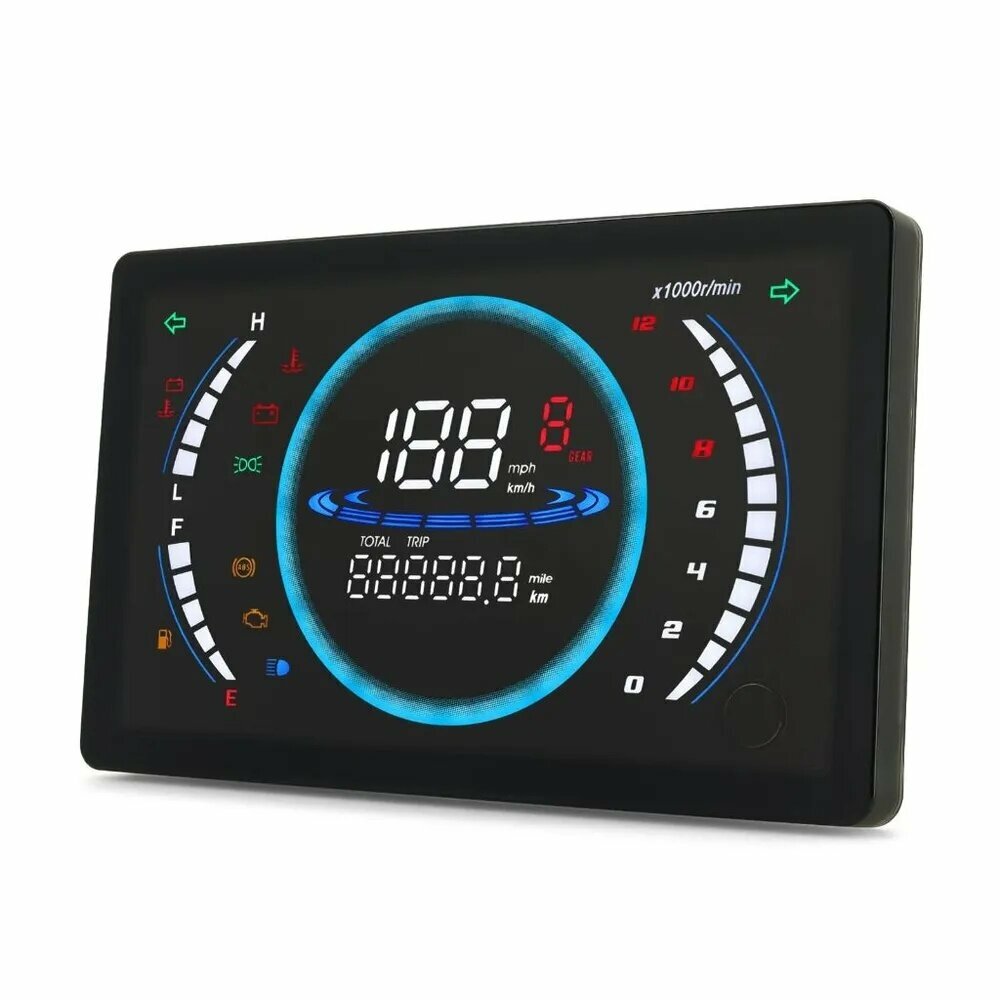 Многофункциональный мотоциклетный LCD RPM датчик индикатор 199км/ч спидометр с датчиком температуры легкая установка универсальный