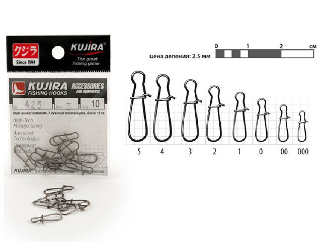 Застежка KUJIRA 425 (№3; 10шт в уп. BN)