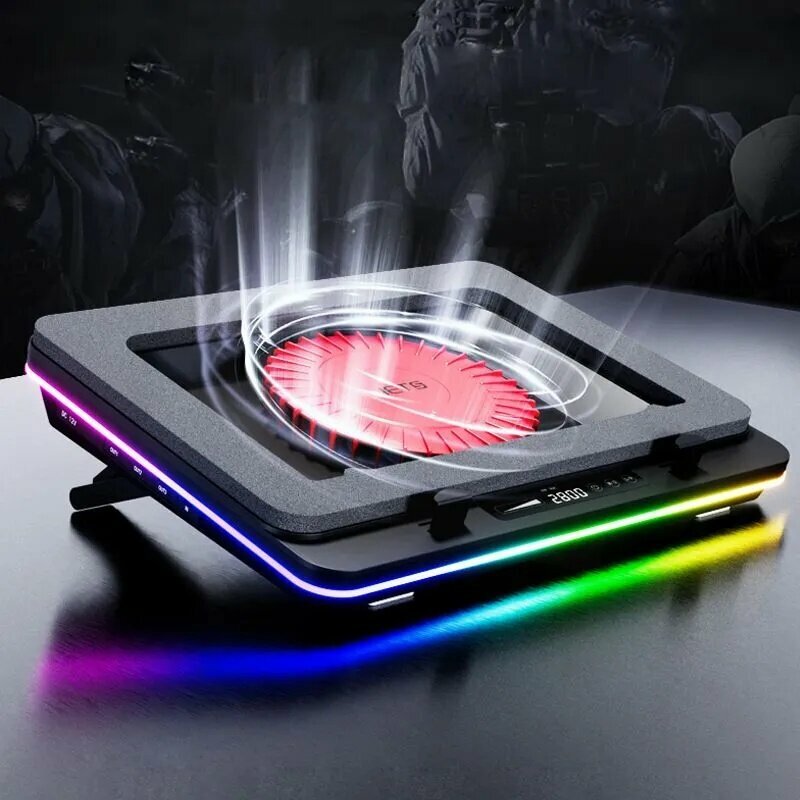 IETS GT600 Теплоотводящая база ноутбука RGB с вентилятором 14CM