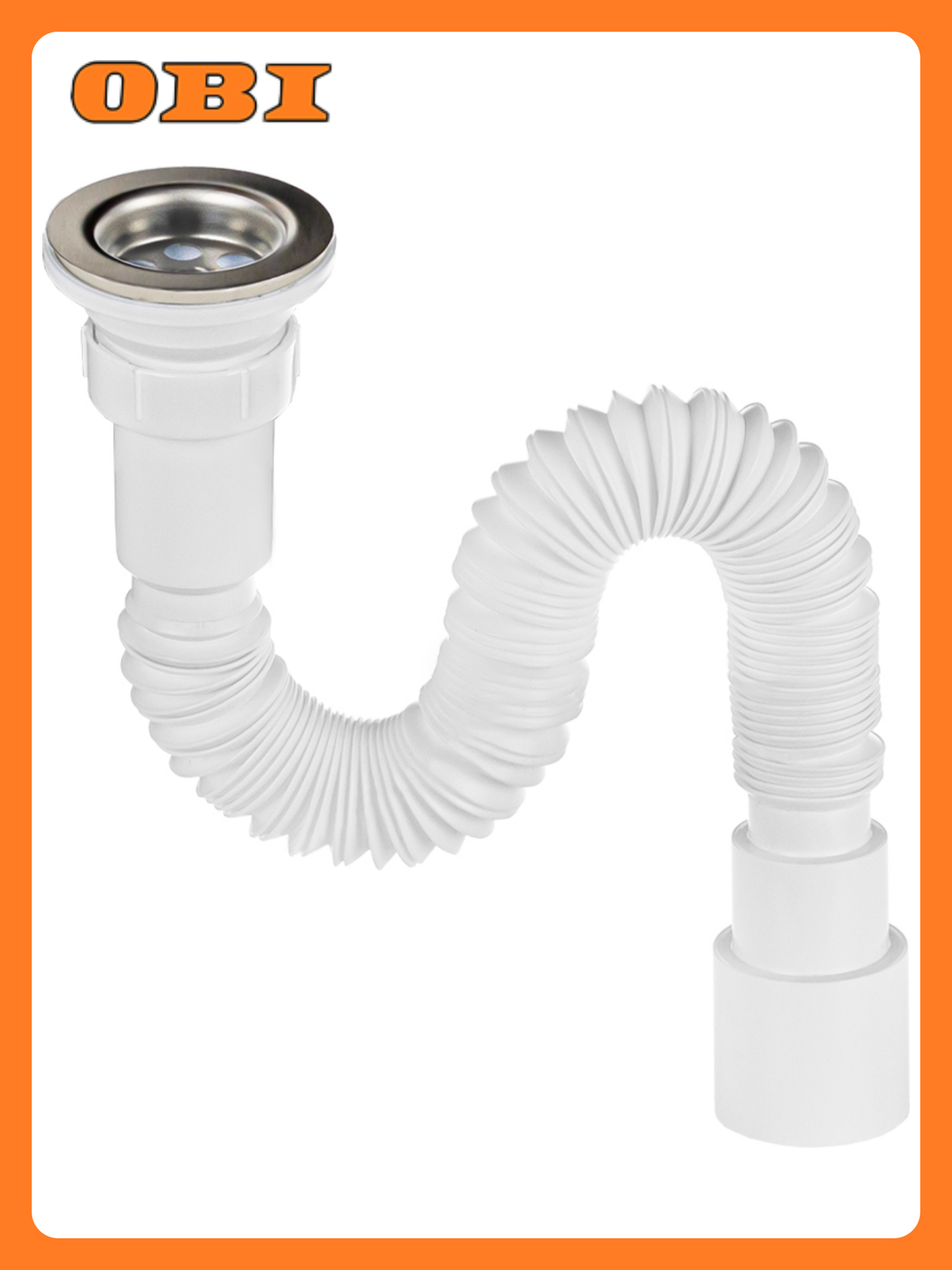 Гофросифон 800 мм 1.1/2" х 40/50 универс.(вып. с нерж. решёткой)