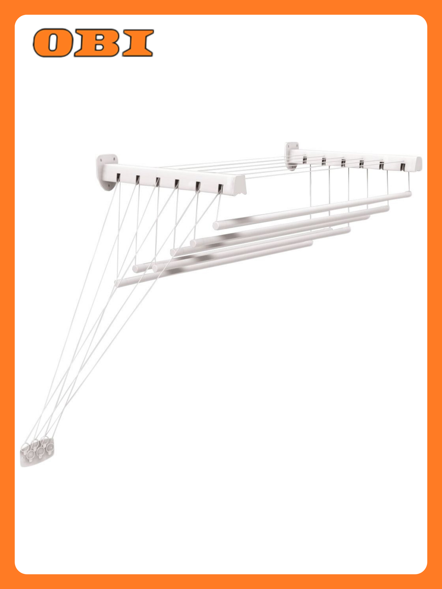 Сушилка для белья настенная и потолочная Gimi Lift сталь 8,4 м белая