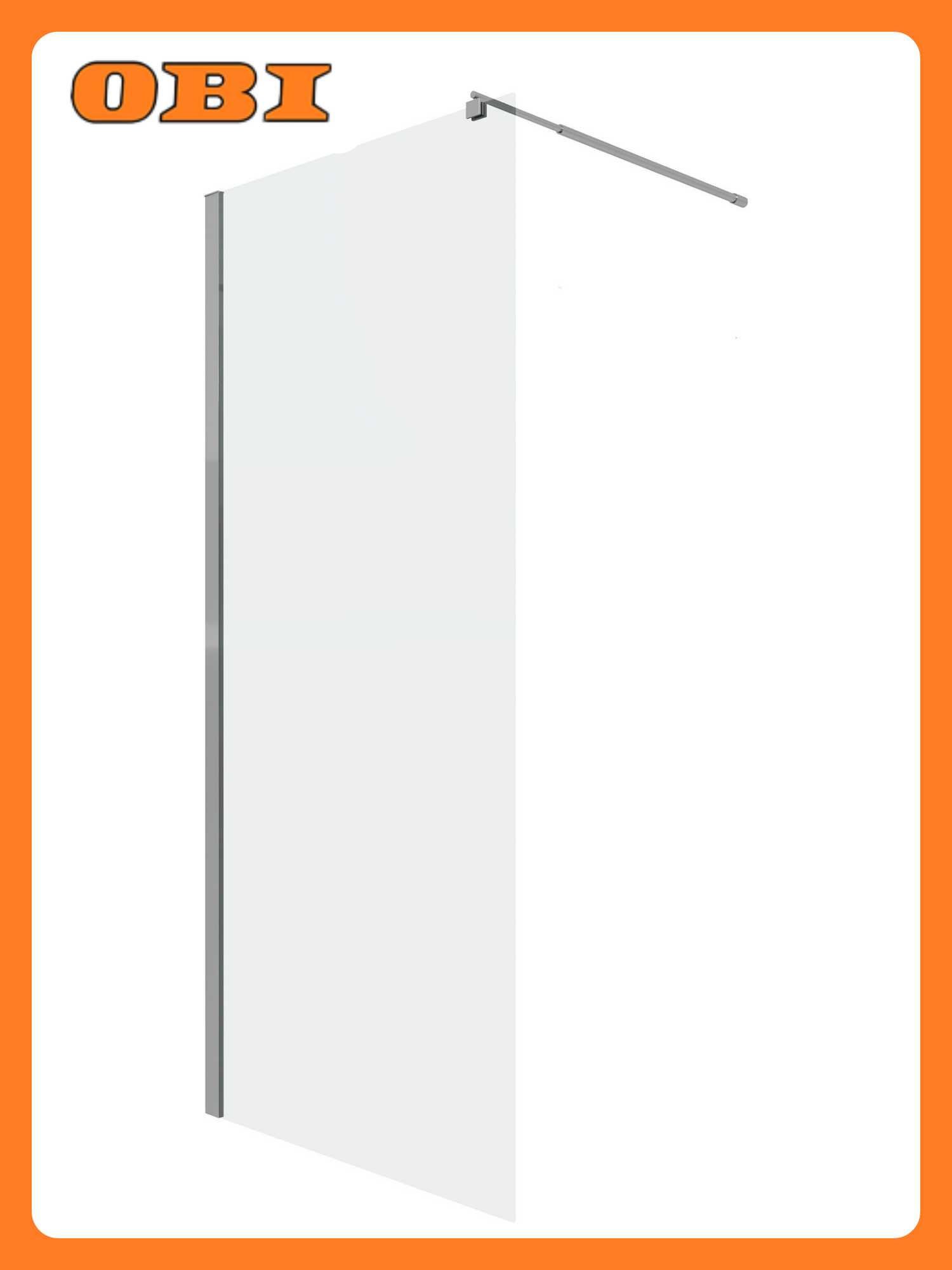 Душевая перегородка Niagara NG-531-90, 90x190 см, прозрачная, хромированная