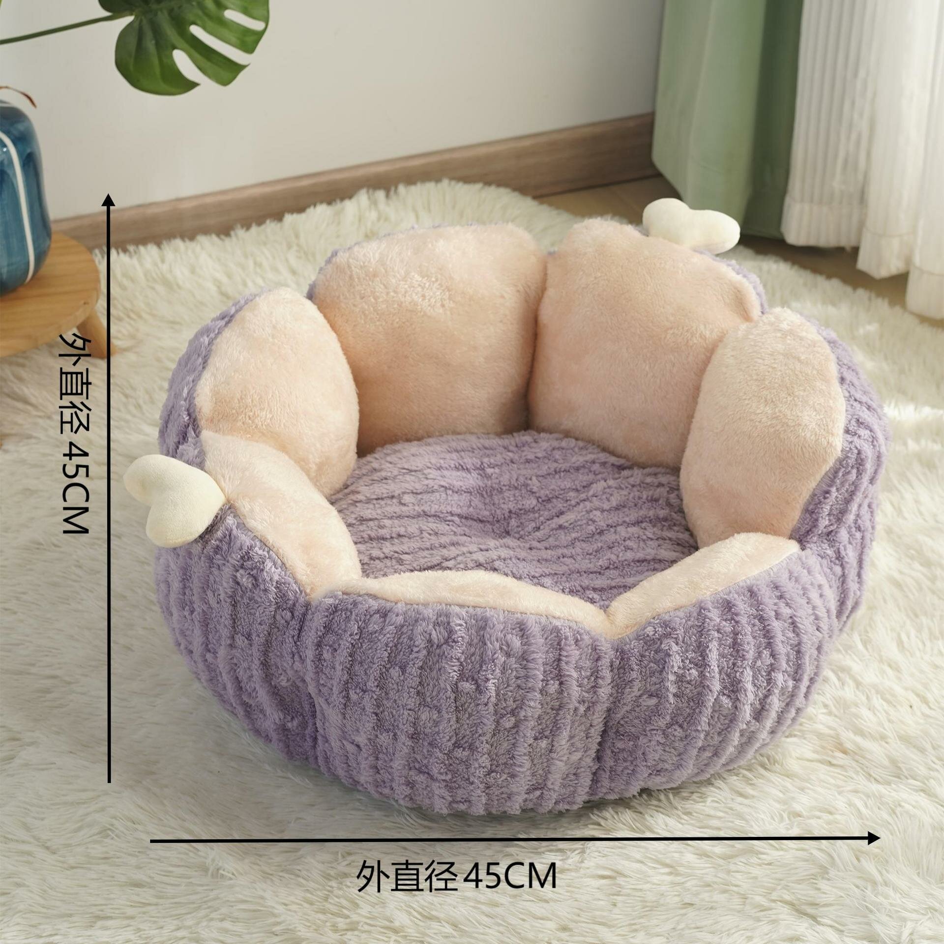 Зимний теплый толстый кошачий ложе с глубоким сном в виде чашки для малых и средних собак, стиль Тедди Пудель