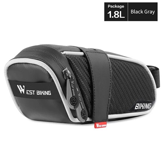 Седельная сумка West Biking 1.8L Black Gray