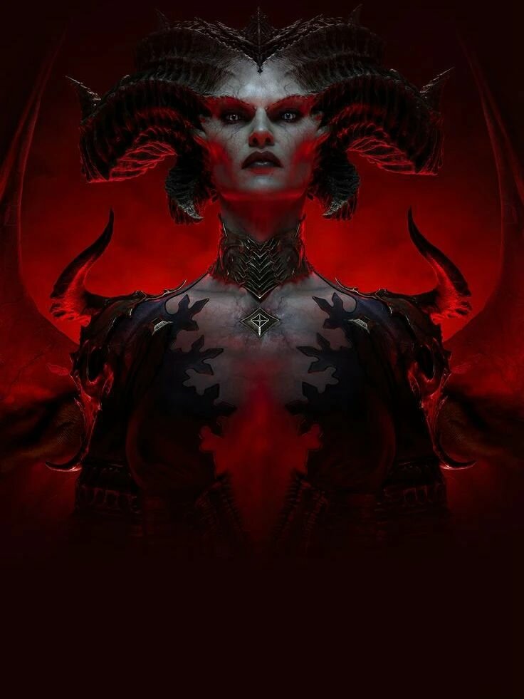 Набор для самостоятельной вышивки алмазами 5D Игры Диабло Лилит - круглая алмазная мозаика размером 40x50 см для украшения стен дома,40X50CM, белый