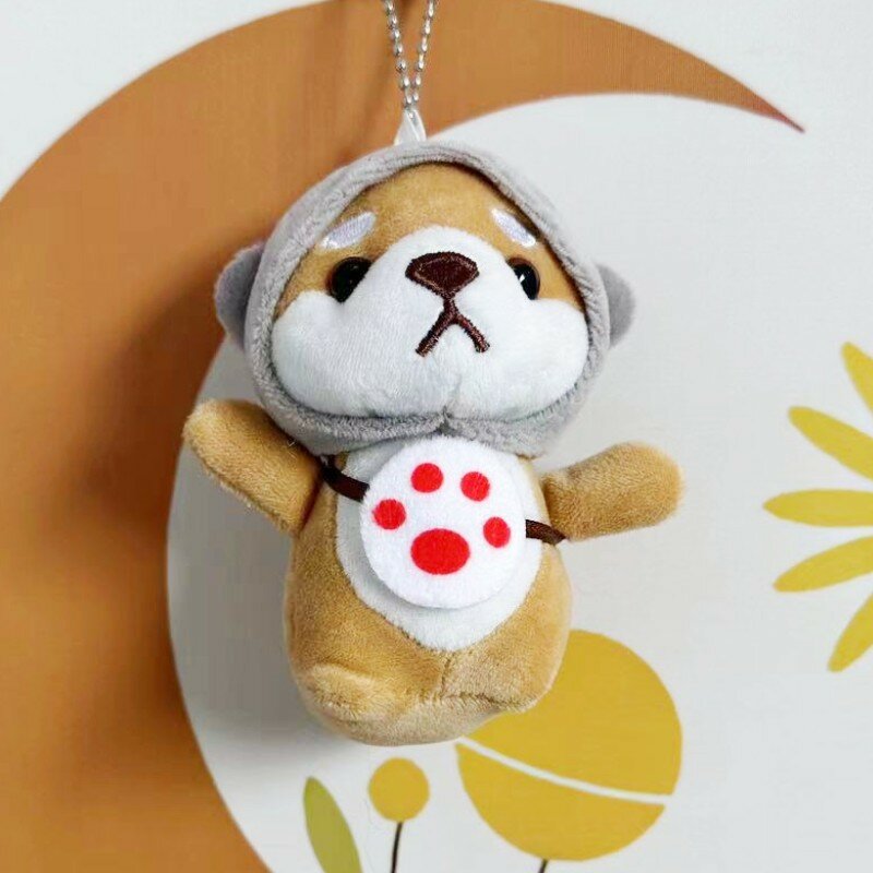 Интернет-хит: плюшевый брелок-подвеска для сумки в виде милого мини-волчика (шиба-ину) Серый маленький Сиба ину вес 37